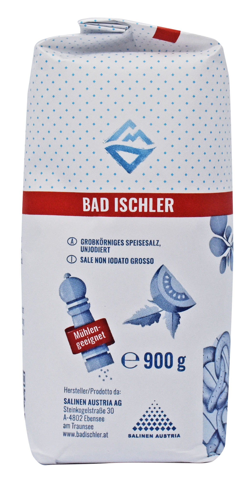 BAD ISCHLER Tafelsalz grob & unjodiert 900g